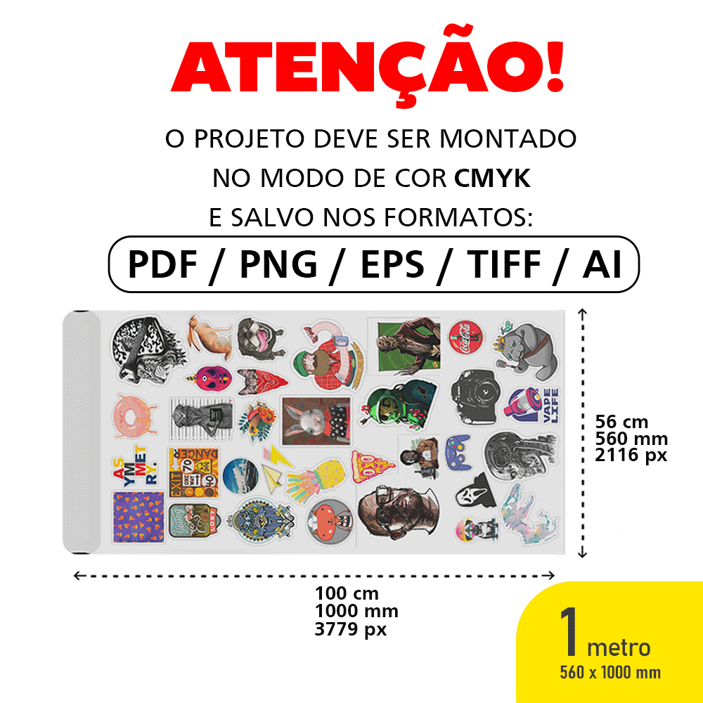 Impressão DTF Folha 57x100 (1 Metro) -PARA QUALQUER TECIDO – Estampa Show