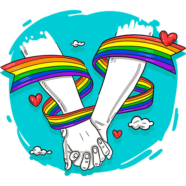Estampa Aplicável Mãos Dadas LGBT Pride Rainbow – Estampa Show